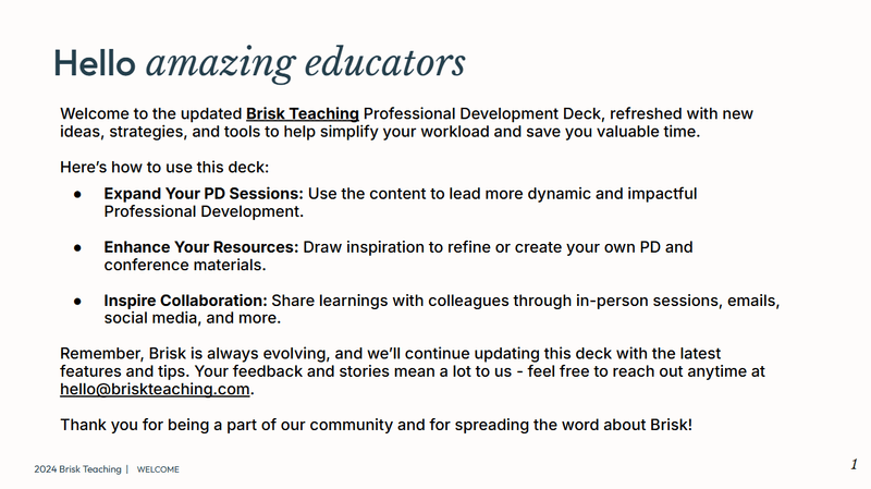 BriskBoost – Brisk Teaching